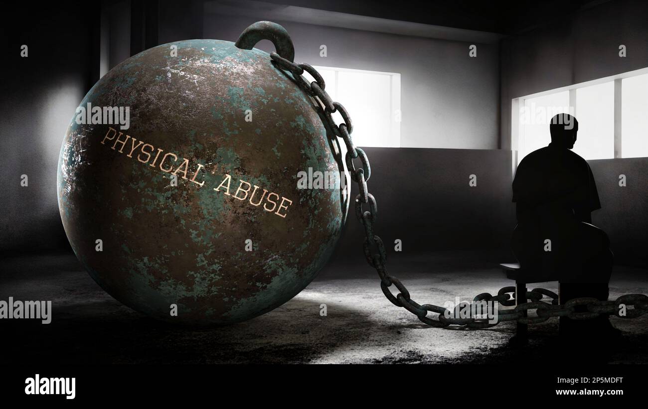 Physical abuse and intimate, silent and lonely suffering human soul ...