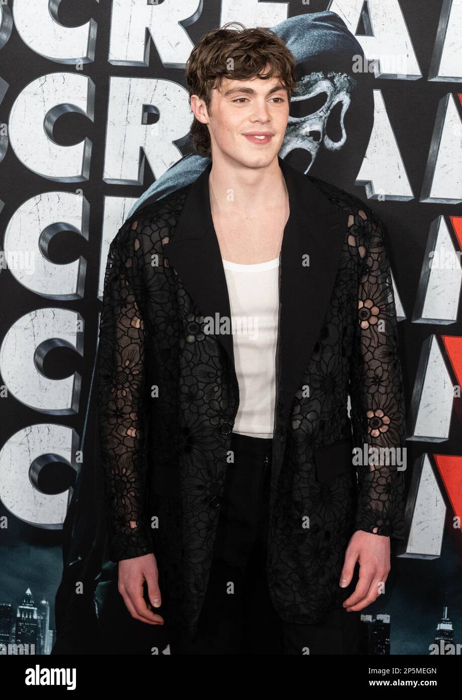 Jack Champion attends the world premiere of "Scream VI" at AMC Lincoln ...