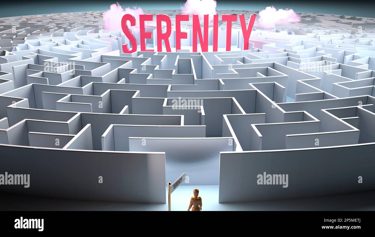 A vulnerable person in front of a big obstacle and a challenge to find ...