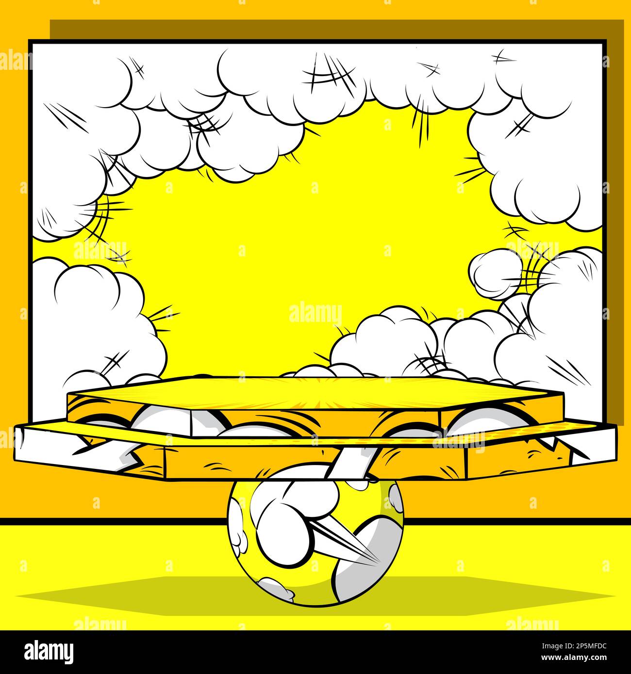 Comic Book Product Presentation Scene. Advertising podium. Pop art ...