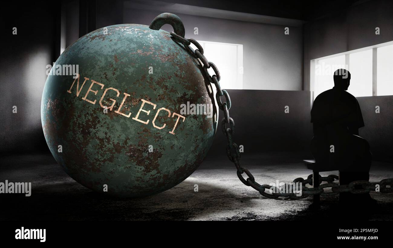 Neglect and intimate, silent and lonely suffering human soul. Person ...