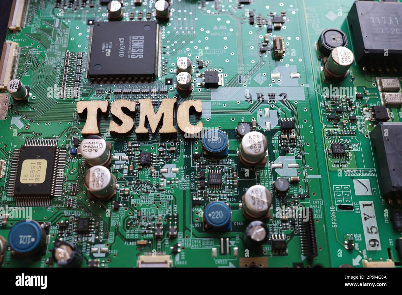 Tokyo, Japan, March 2023.An image of TSMC, a Taiwanese semiconductor ...