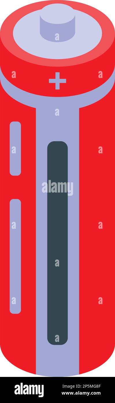 Battery icon isometric vector. Full energy. Low charger Stock Vector ...