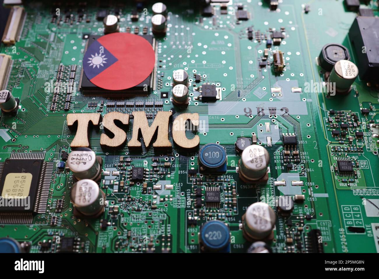 Tokyo, Japan, March 2023.An image of TSMC, a Taiwanese semiconductor ...