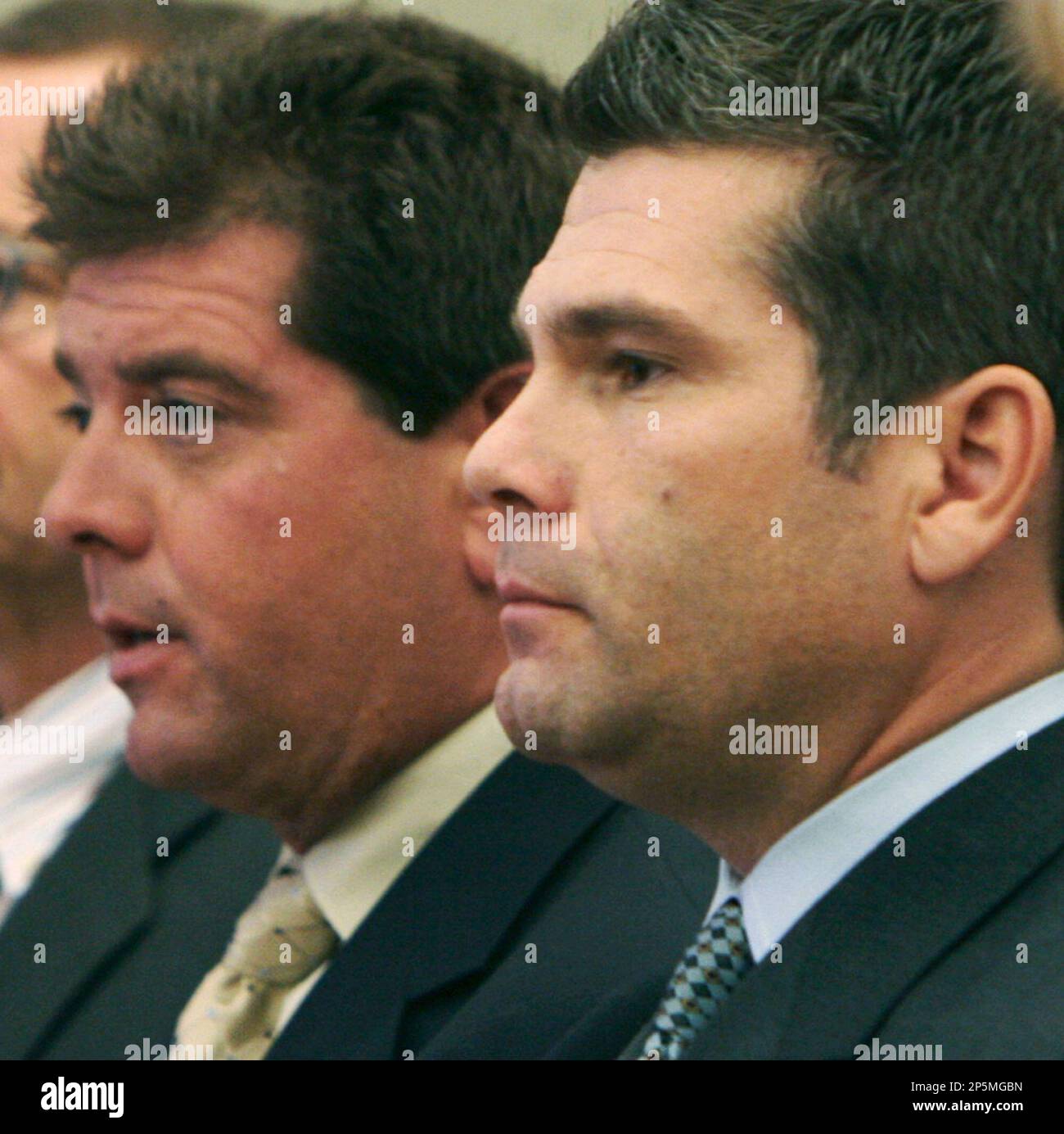 FILE - In this Sept. 29, 2006 file photo, Michael Derderian, left, and ...