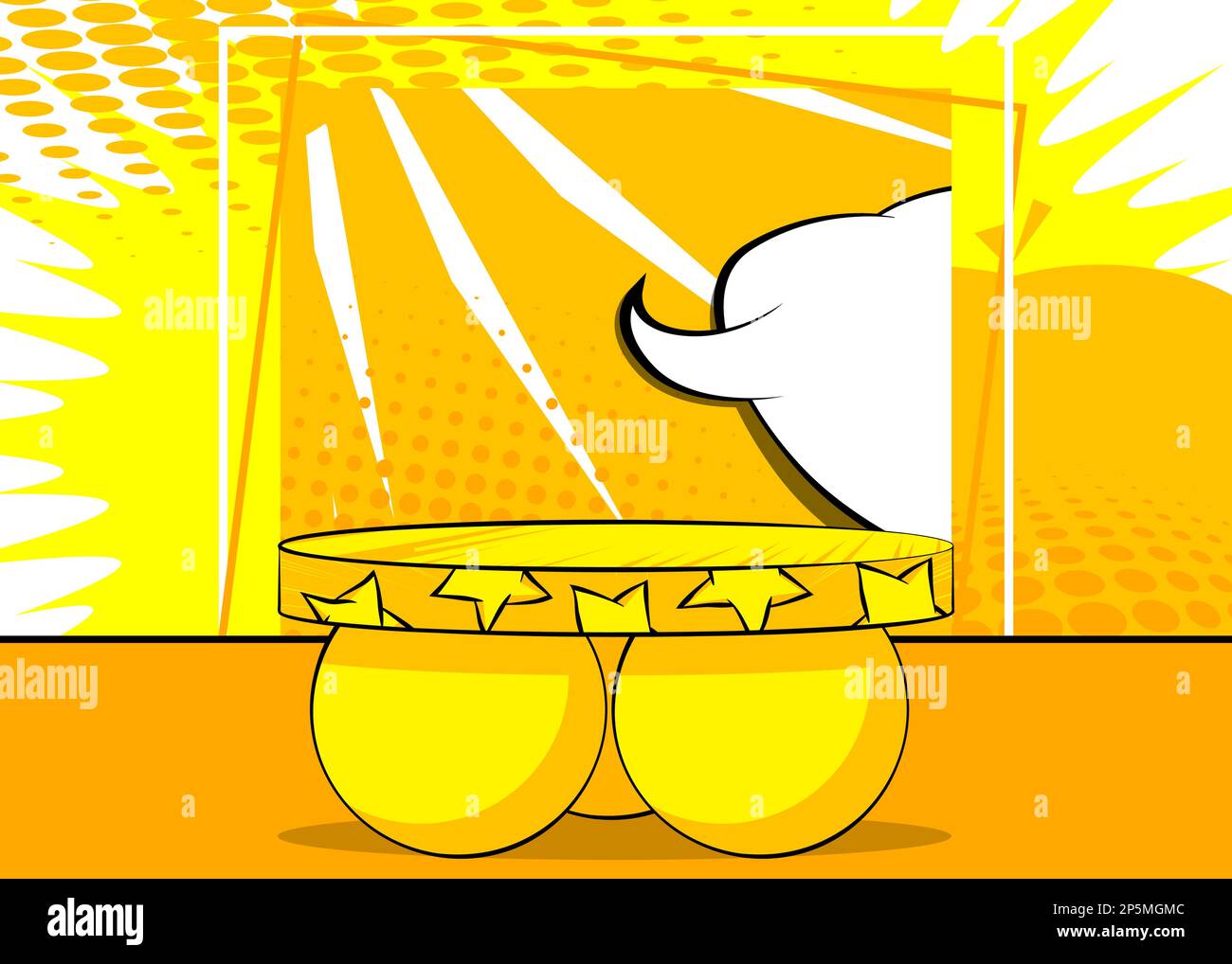 Comic Book Product Presentation Scene. Advertising podium. Pop art ...