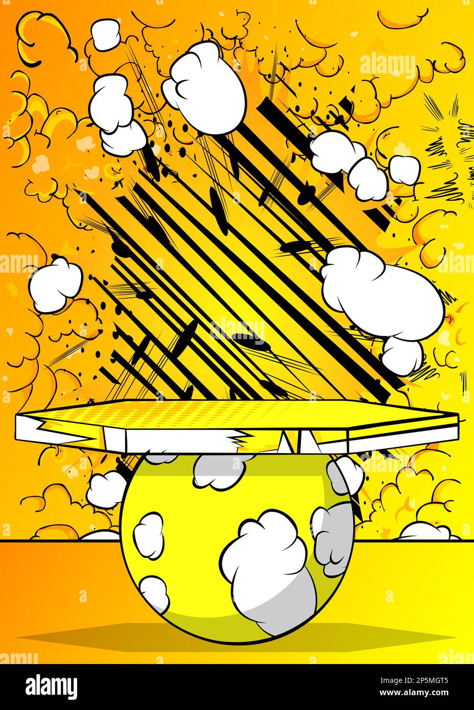 Comic Book Product Presentation Scene. Advertising podium. Pop art ...