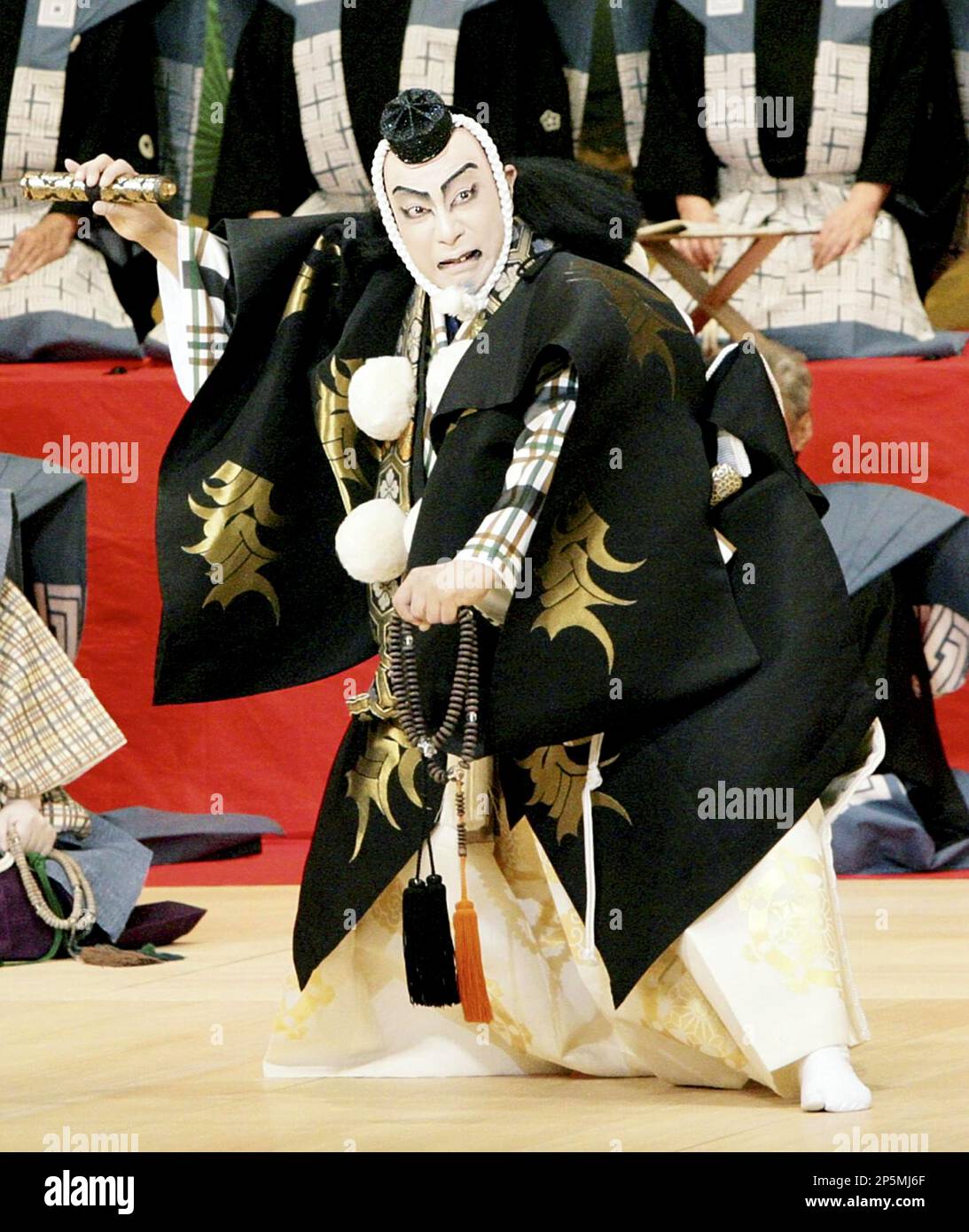 File-Ichikawa Danjuro performs as Benkei in the kabuki play " Kanjincho ...