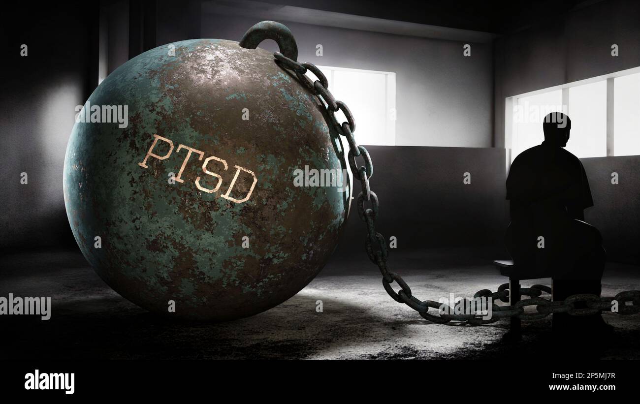 Ptsd and intimate, silent and lonely suffering human soul. Person ...