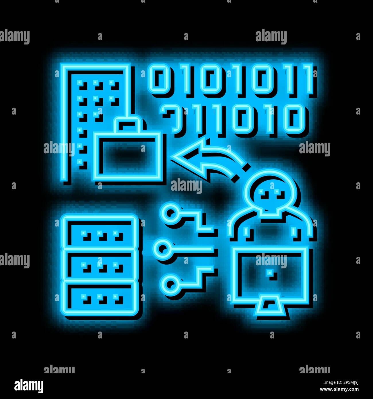 spear phishing attacks neon glow icon illustration Stock Vector Image ...