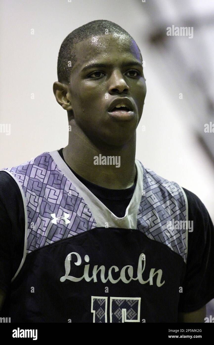 Lincoln's Isaiah Whitehead #15 against Boys and Girls during a high ...