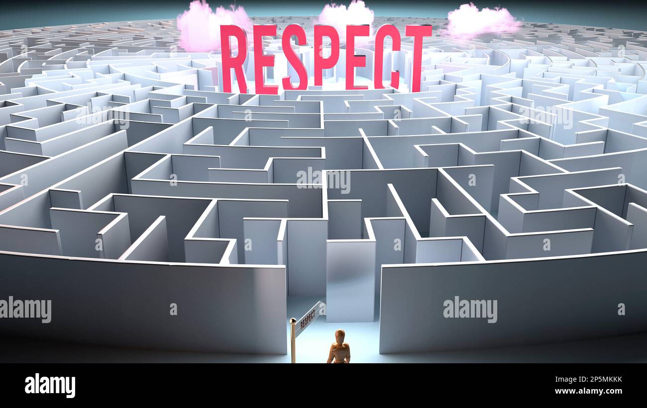 A vulnerable person in front of a big obstacle and a challenge to find ...