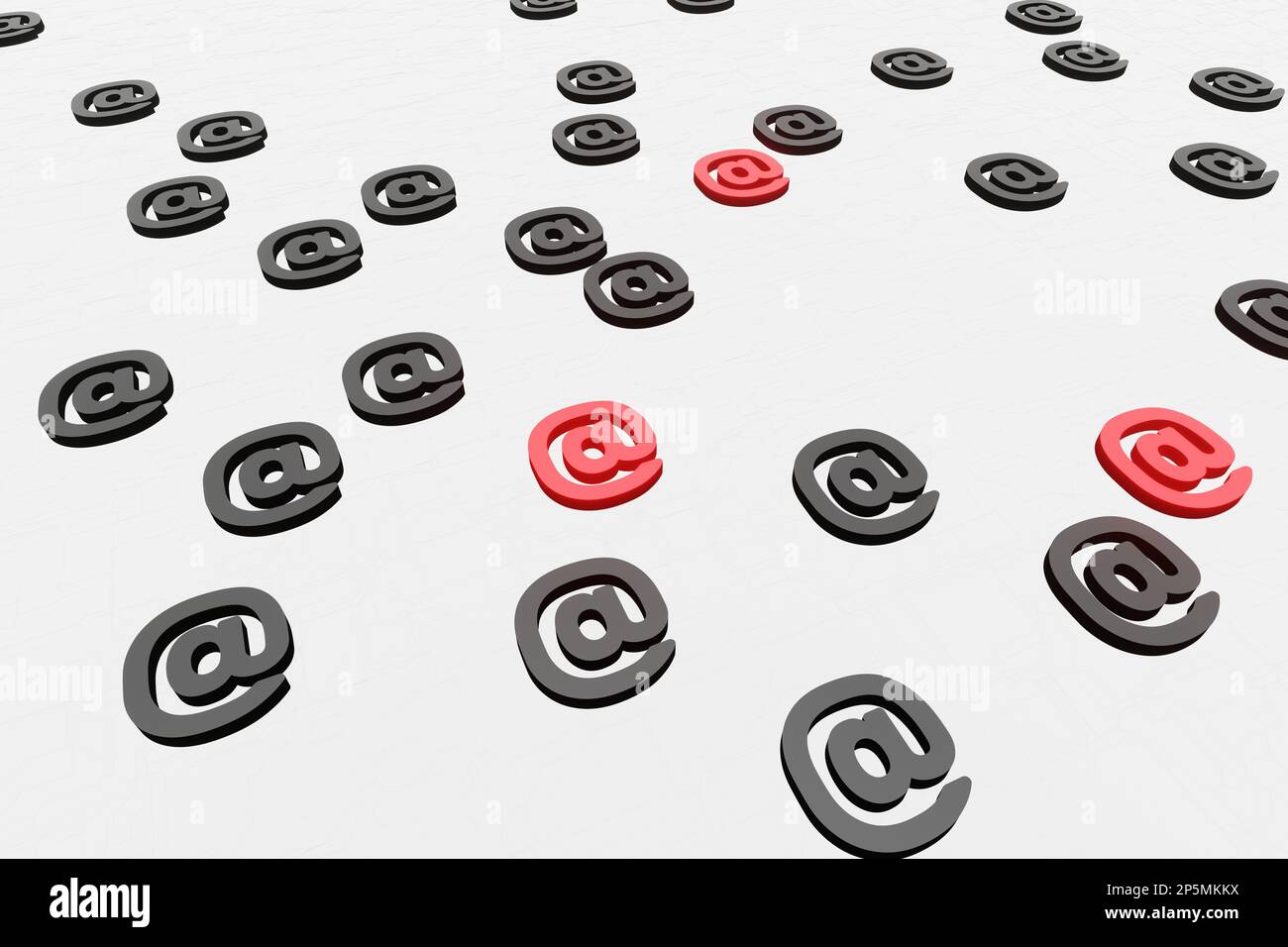 Email marks or at sign icon on white background 3d render. At symbol ...