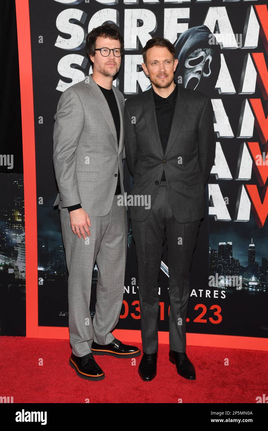 New York, USA. 06th Mar, 2023. Tyler Gillett and Matt Bettinelli-Olpin ...