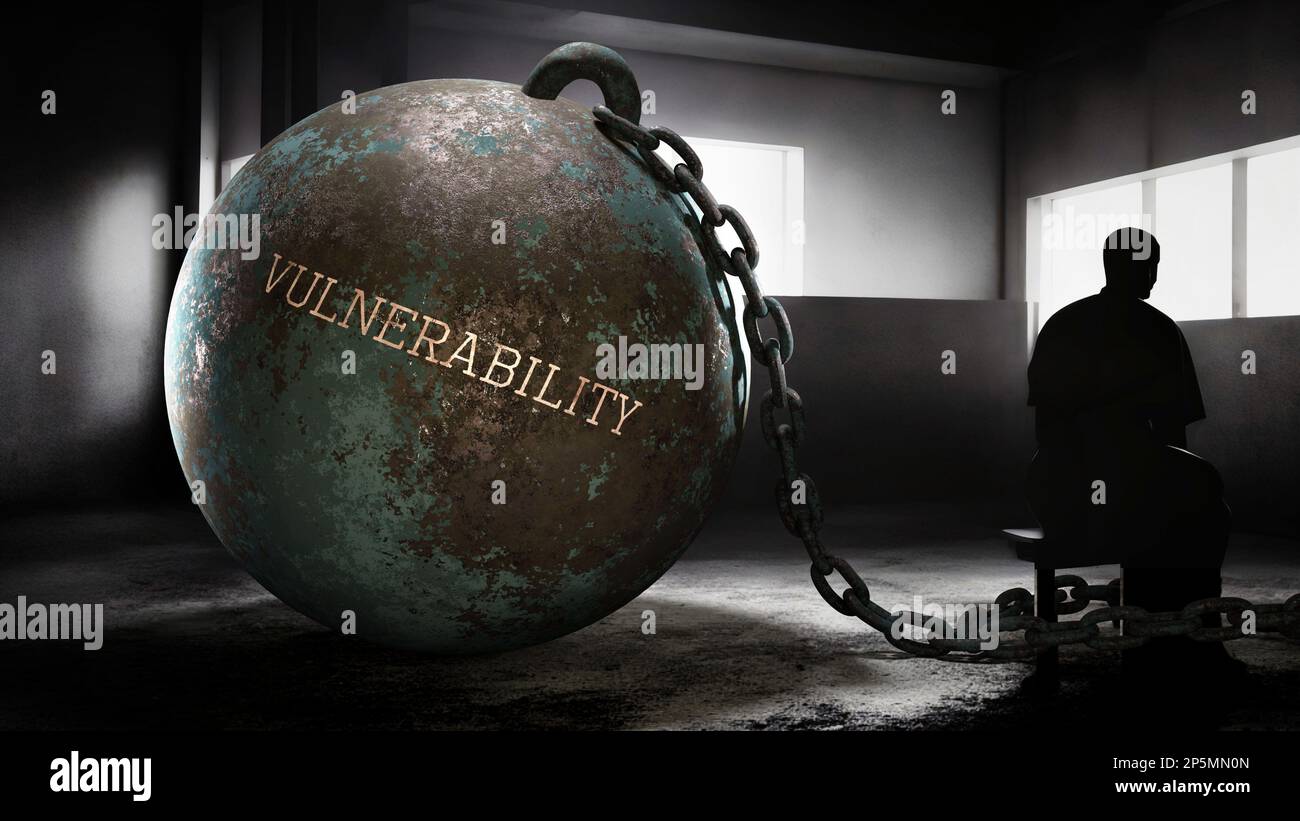 Vulnerability and intimate, silent and lonely suffering human soul ...