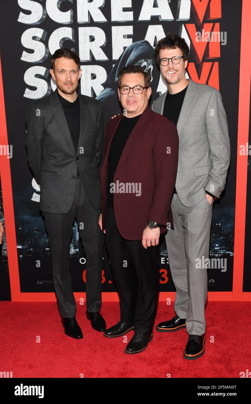 New York, NY on March 6, 2023. Tyler Gillett, Chad Villella and Matt ...