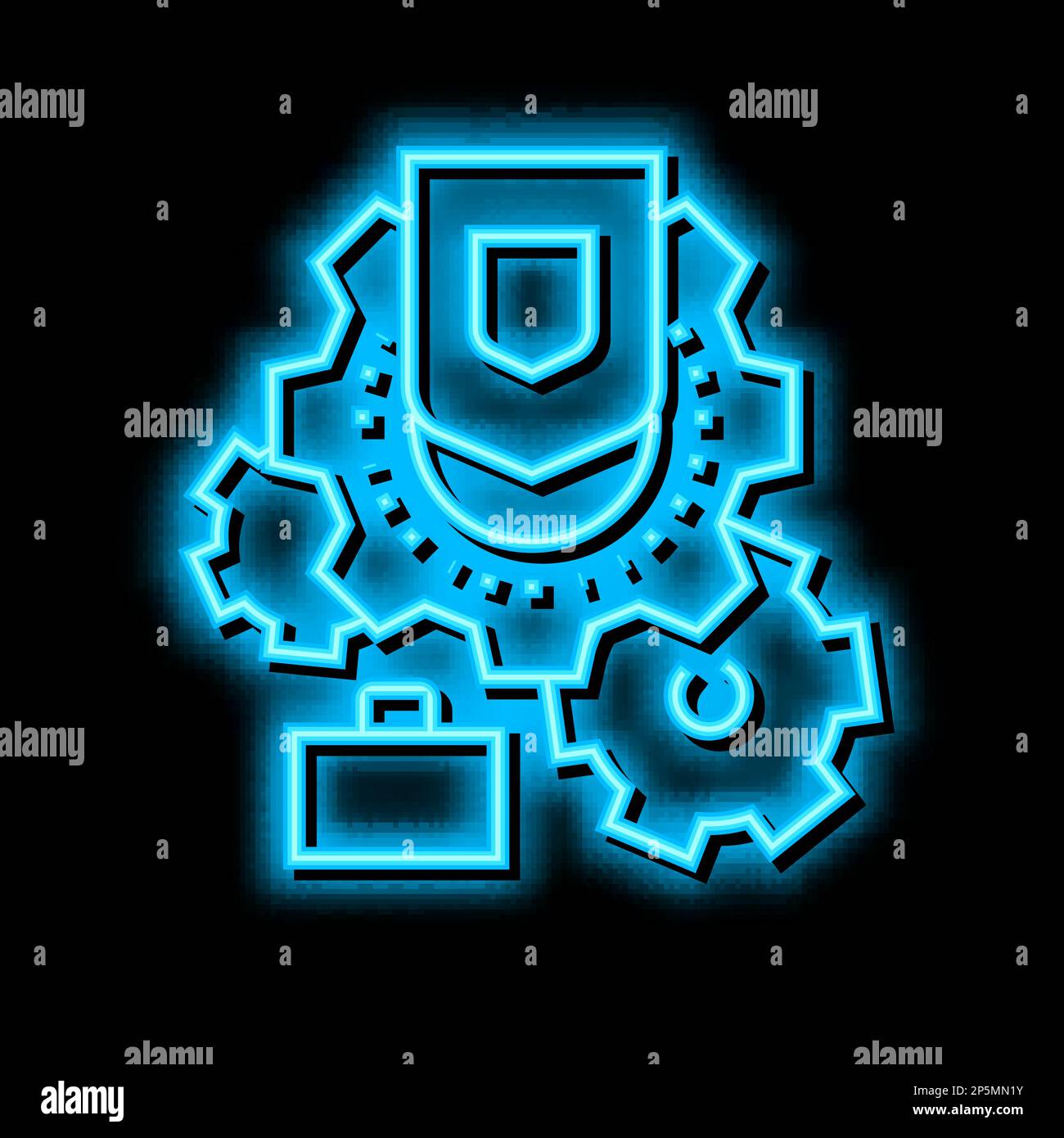 work safety neon glow icon illustration Stock Vector Image & Art - Alamy