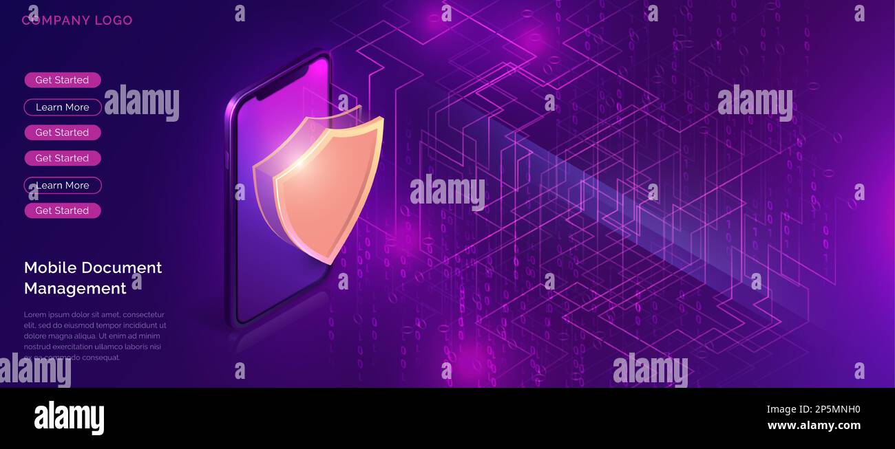 Data protection concept, online security guarantee, isometric vector ...