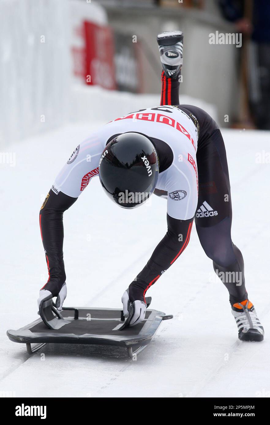 Germany's athlete Frank Rommel starts his first run during men's ...