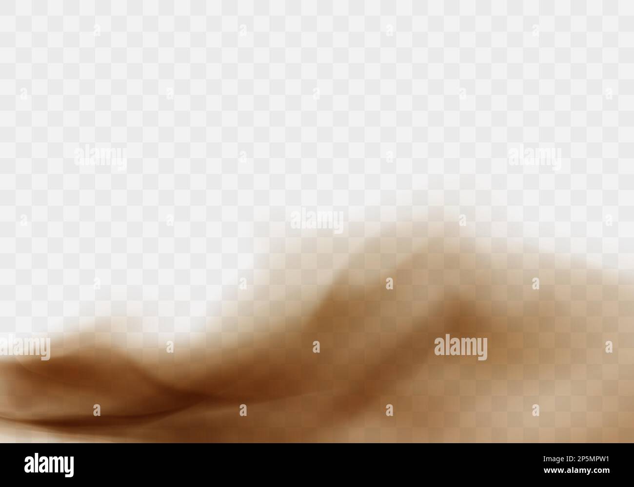 Desert sandstorm, brown dusty cloud or dry sand flying with gust of ...