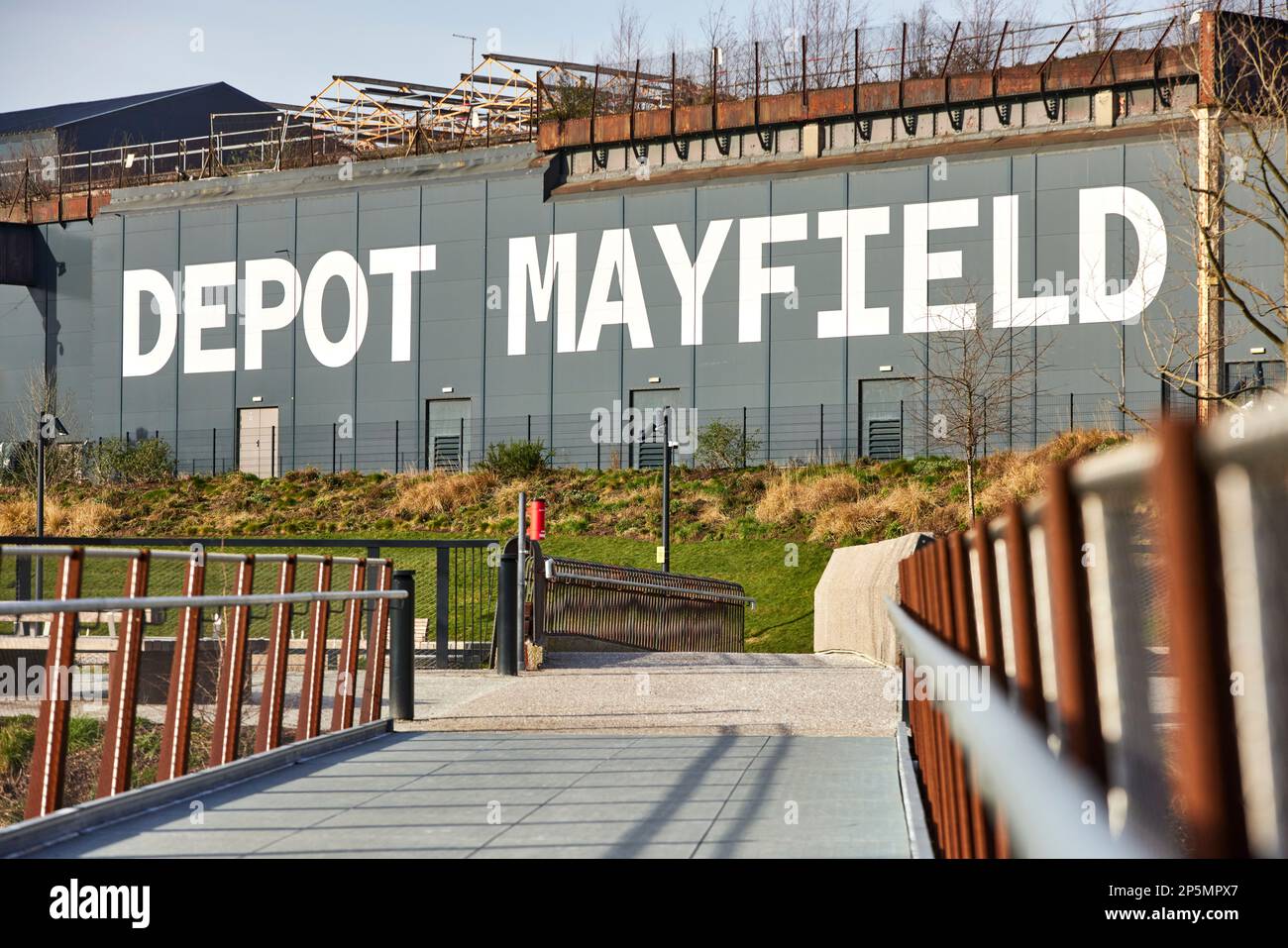 Mayfield park in Manchester city centre Stock Photo - Alamy