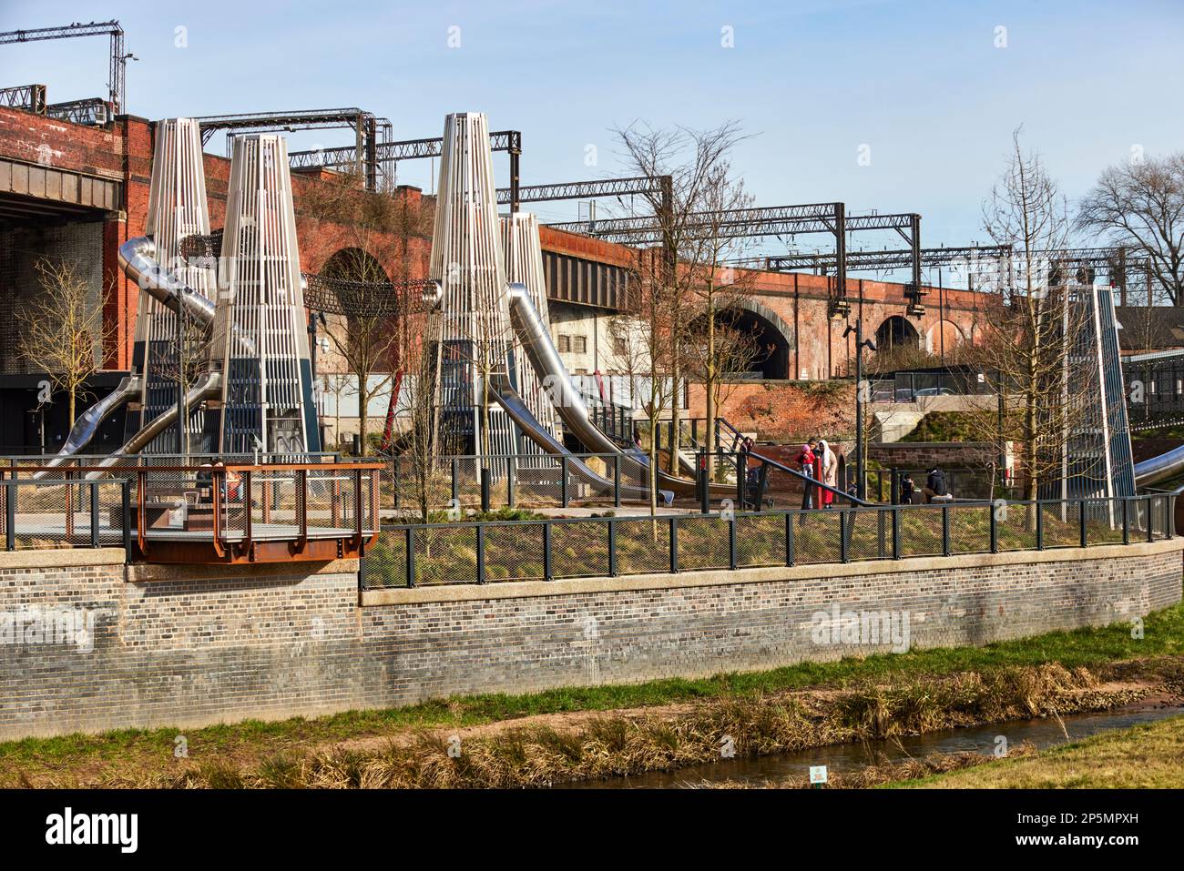 Mayfield park in Manchester city centre Stock Photo - Alamy