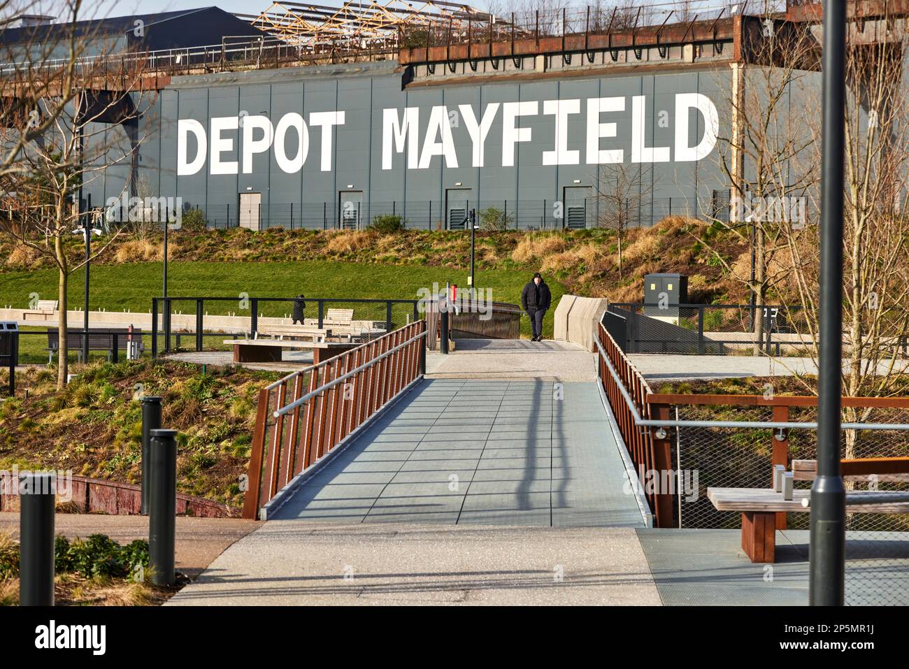 Mayfield park in Manchester city centre Stock Photo - Alamy