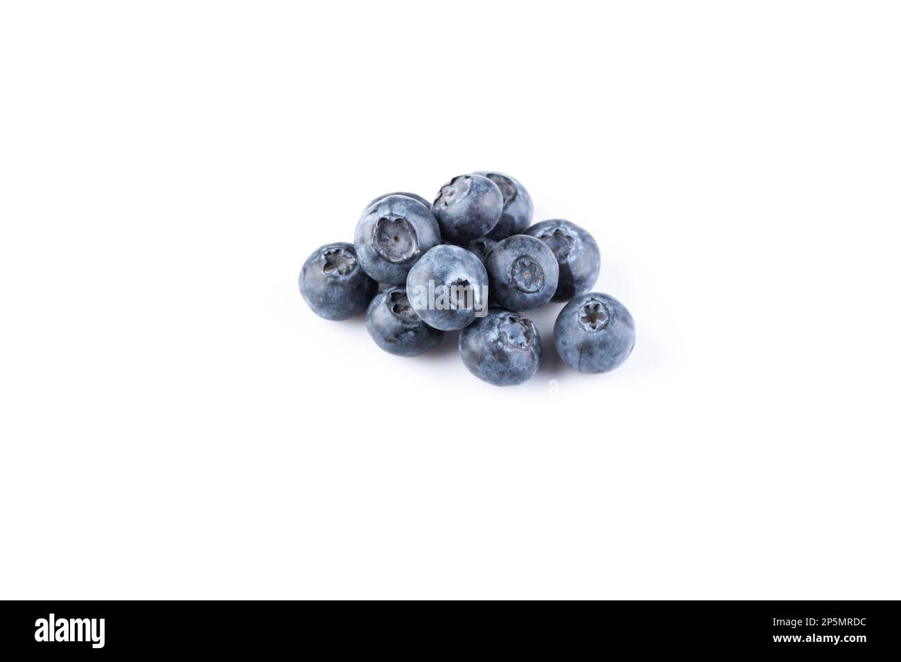 Group of fresh juicy blueberries isolated on white background Stock ...