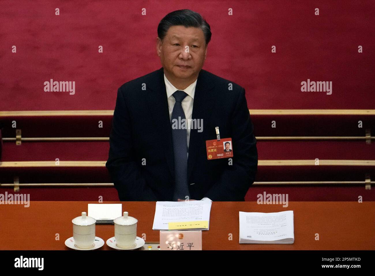Chinese President Xi Jinping attends a session of China's National ...