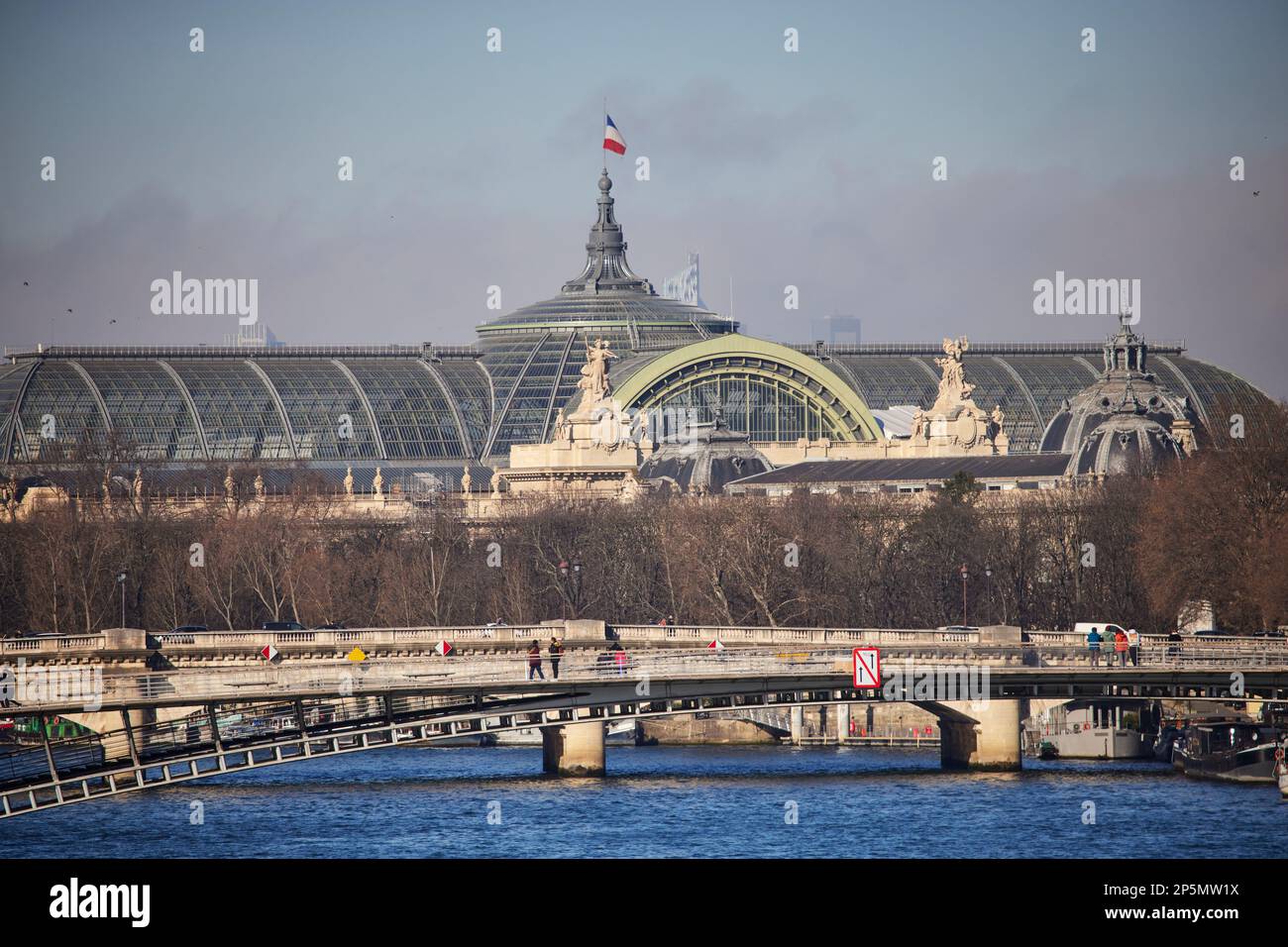 Grand Palais Art nouveau hall with domed glass roof, built in 1900 ...