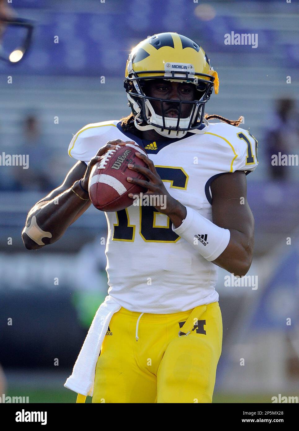 DENARD ROBINSON, of the Michigan Wolverines, in action, during Michigan ...