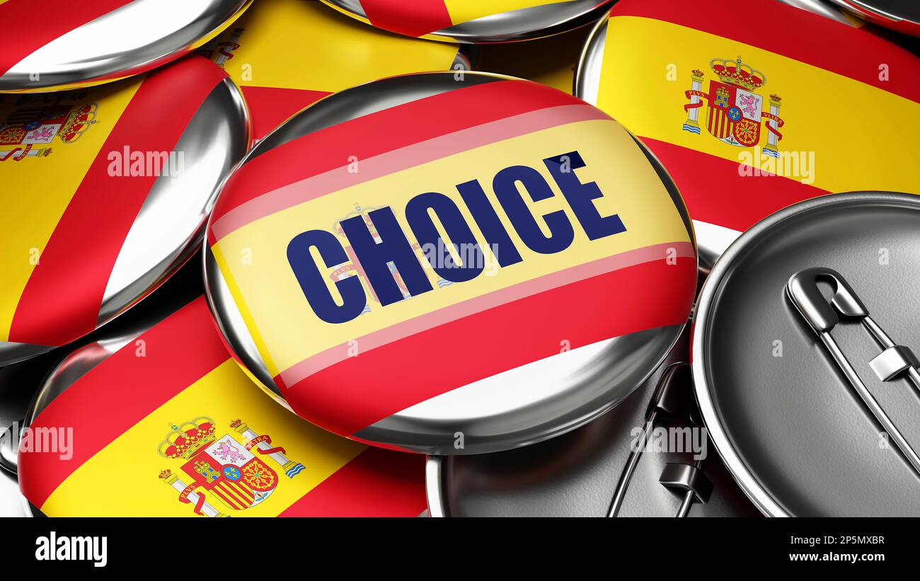 Choice in Spain - colorful handmade electoral campaign buttons for ...
