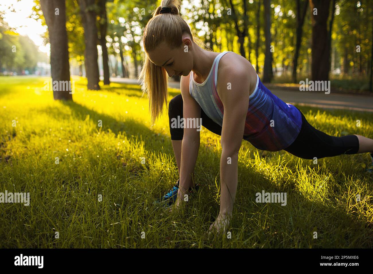 sport training stretching outdoor healthcare Stock Photo - Alamy