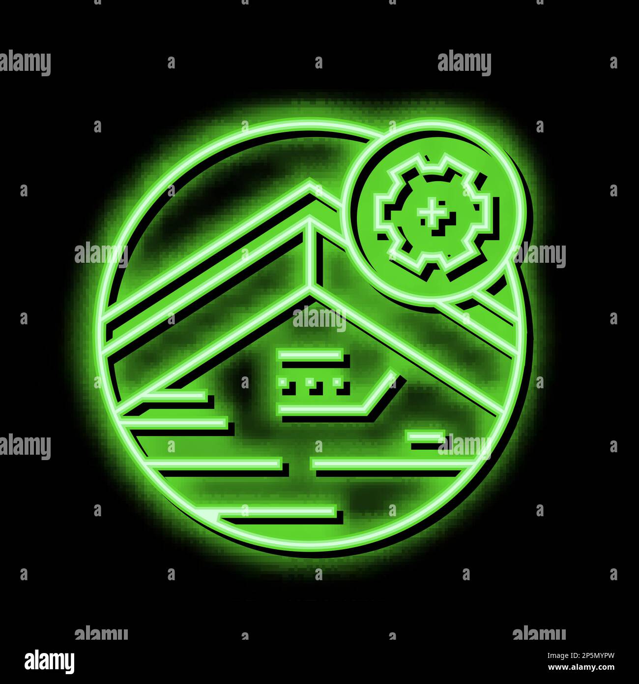 roof fascia neon glow icon illustration Stock Vector Image & Art - Alamy