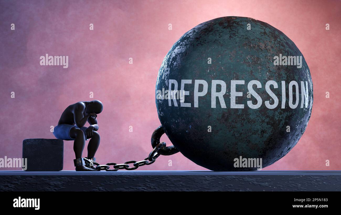 Misery and helplessness cold and tragic condition created by repression ...