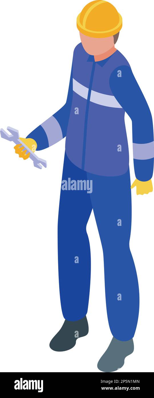 Gasman icon isometric vector. Gas industry. Factory pipeline Stock ...