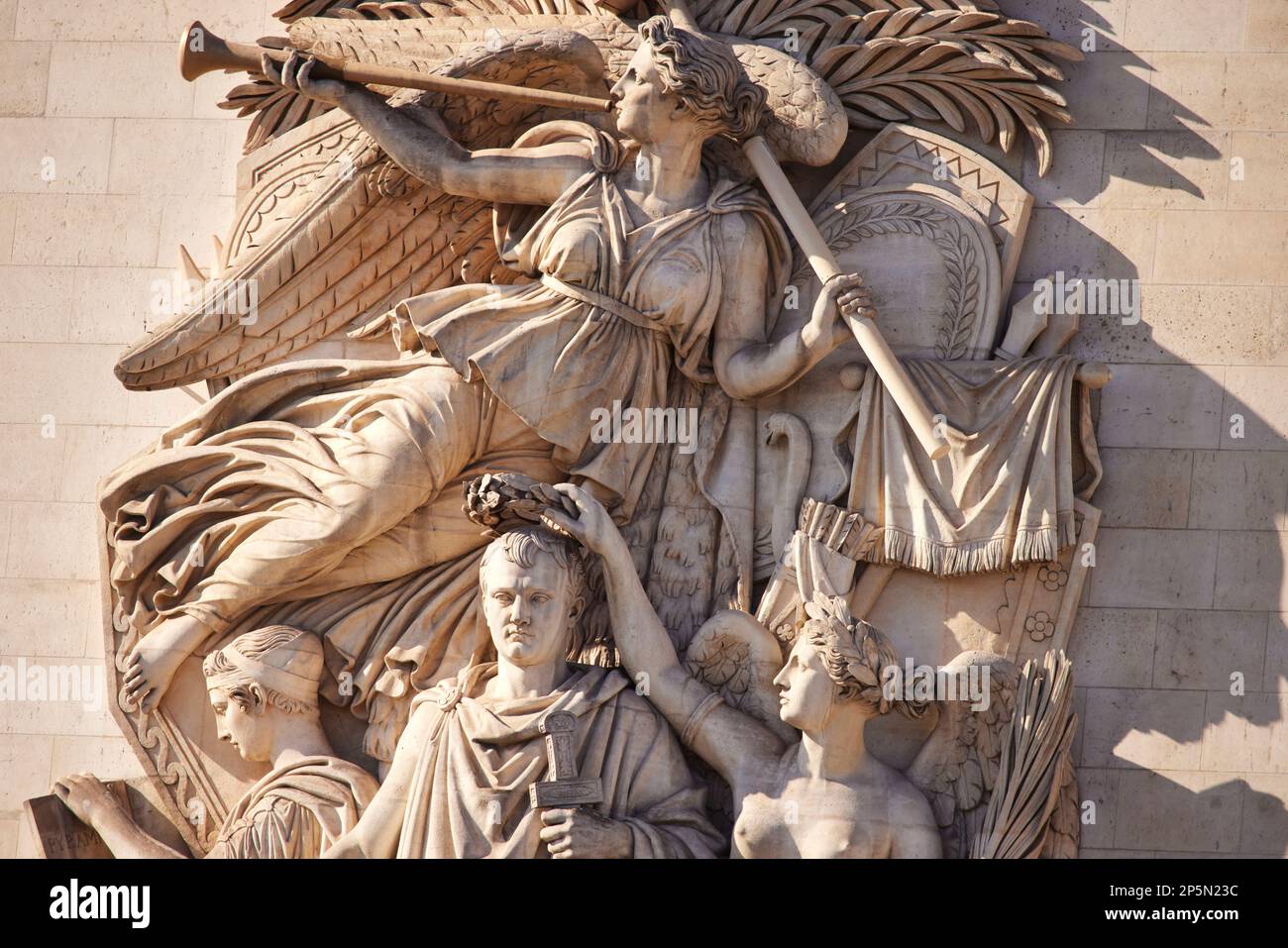 Paris landmark, Arc de Triomphe statue Le Triomphe de 1810, by Jean ...