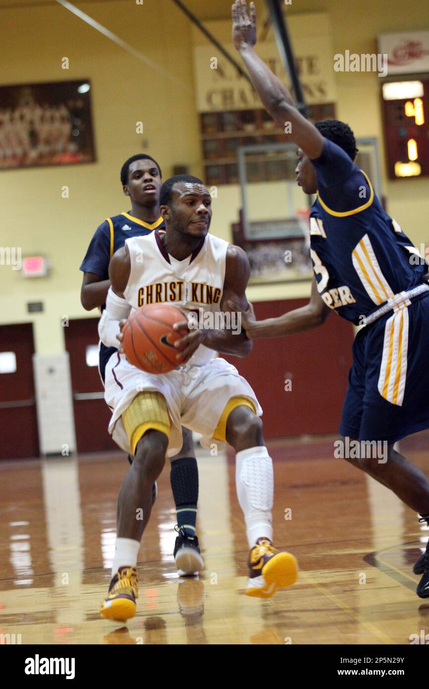 Christ the King's Jonathan Severe #10, in action against Xaverian ...