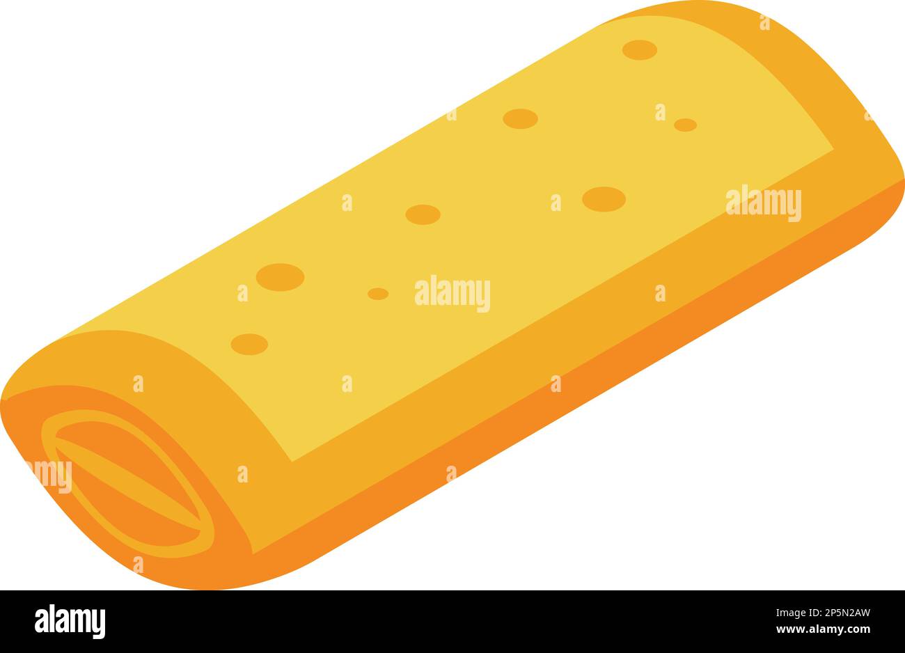 Fresh spring roll icon isometric vector. Chinese menu. Meal food Stock ...