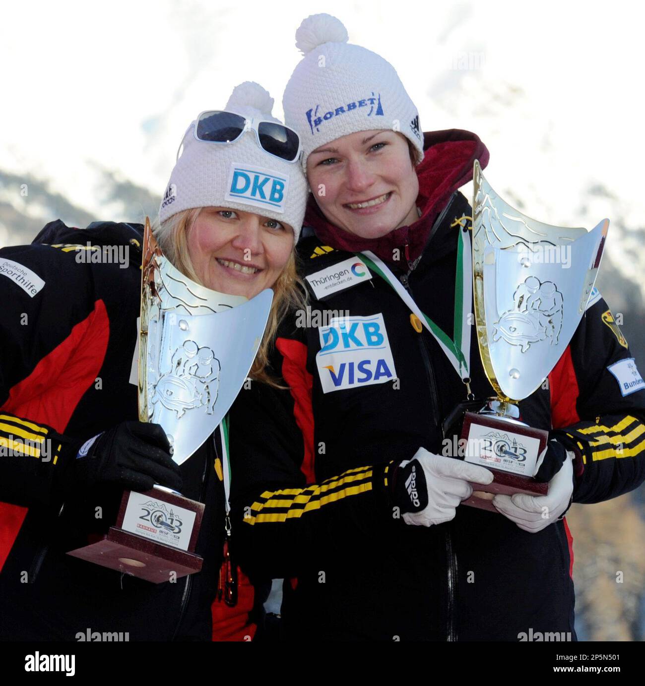 Sandra Kiriasis, left, and Franziska Bertels, right, from Germany ...