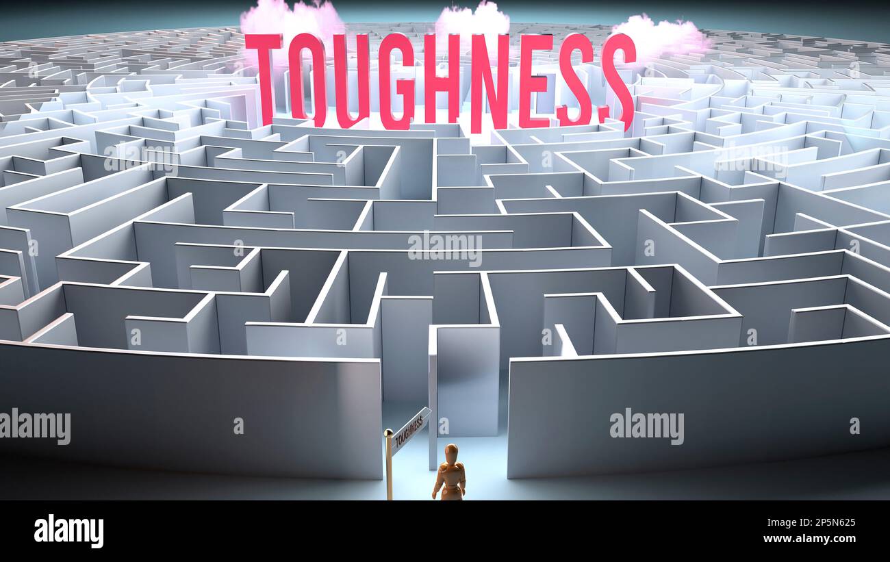 A vulnerable person in front of a big obstacle and a challenge to find ...