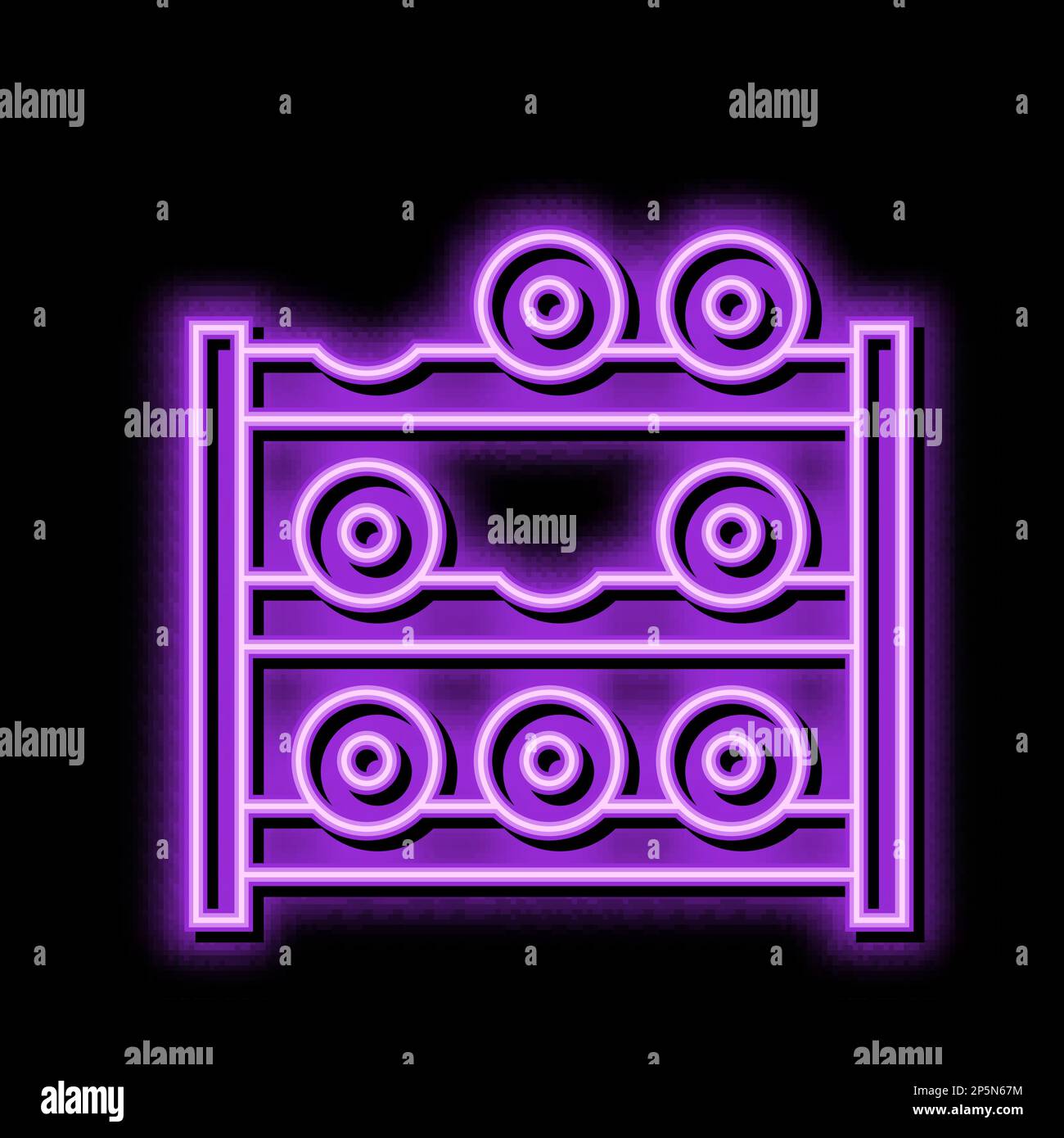 rack wine neon glow icon illustration Stock Vector Image & Art - Alamy