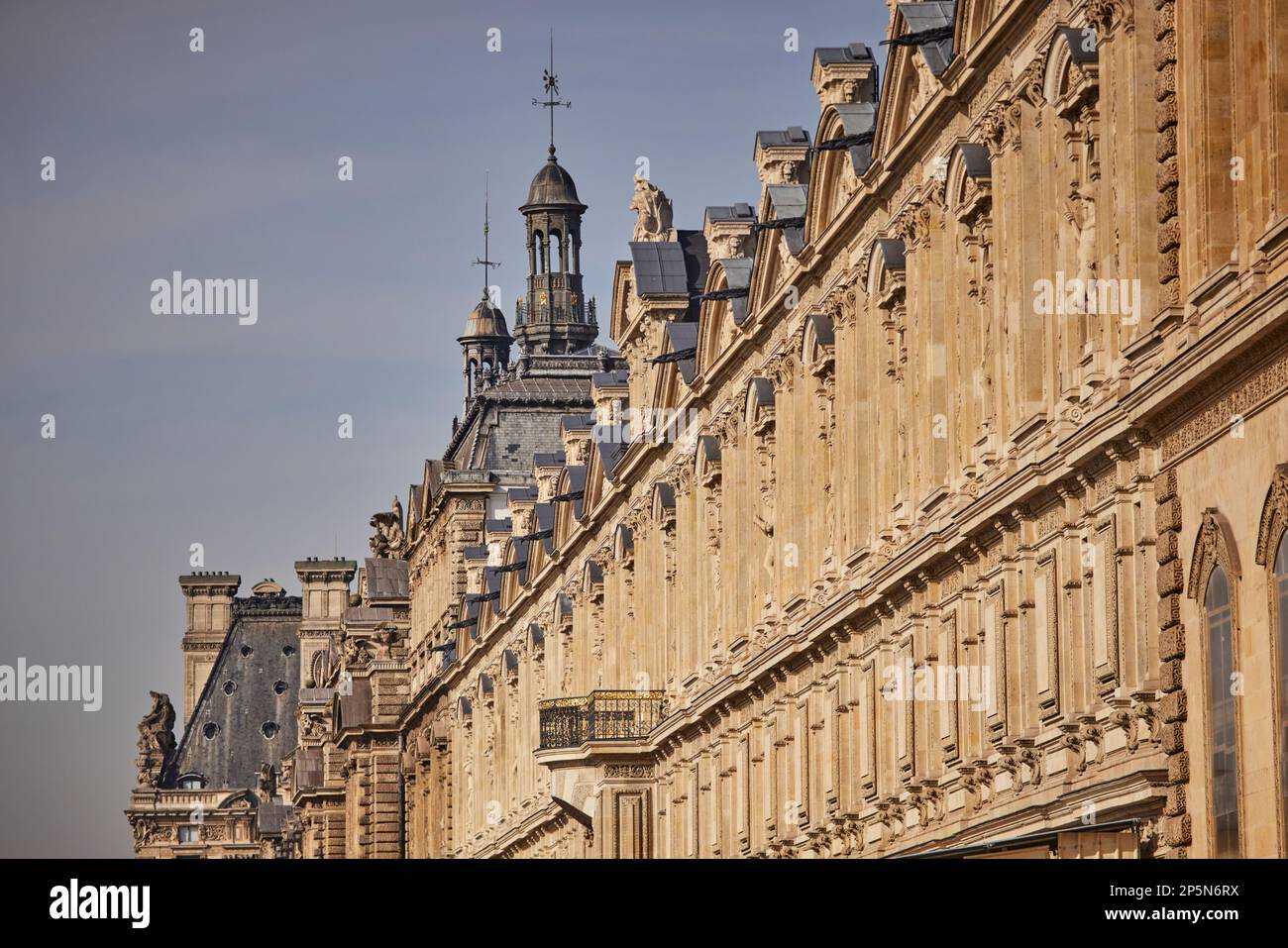Paris landmark, Louvre Museum buildings Stock Photo - Alamy