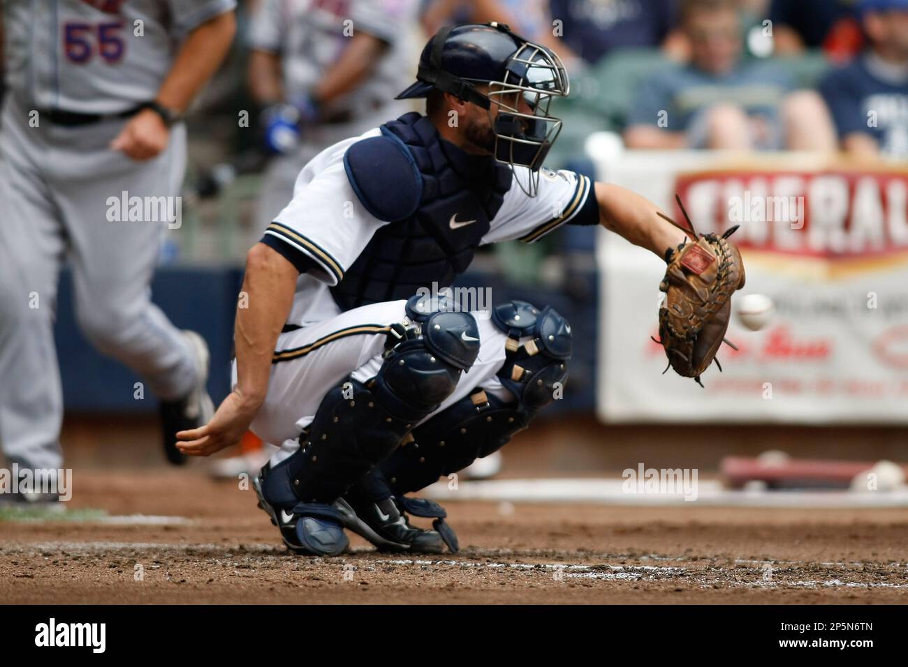 MILWAUKEE, WI - SEPTEMBER 3: Catcher Jason Kendall #18 of the Milwaukee ...