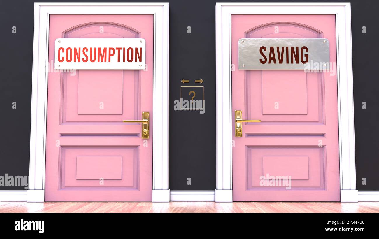 Making a choice and deciding in favor of either Consumption or Saving ...