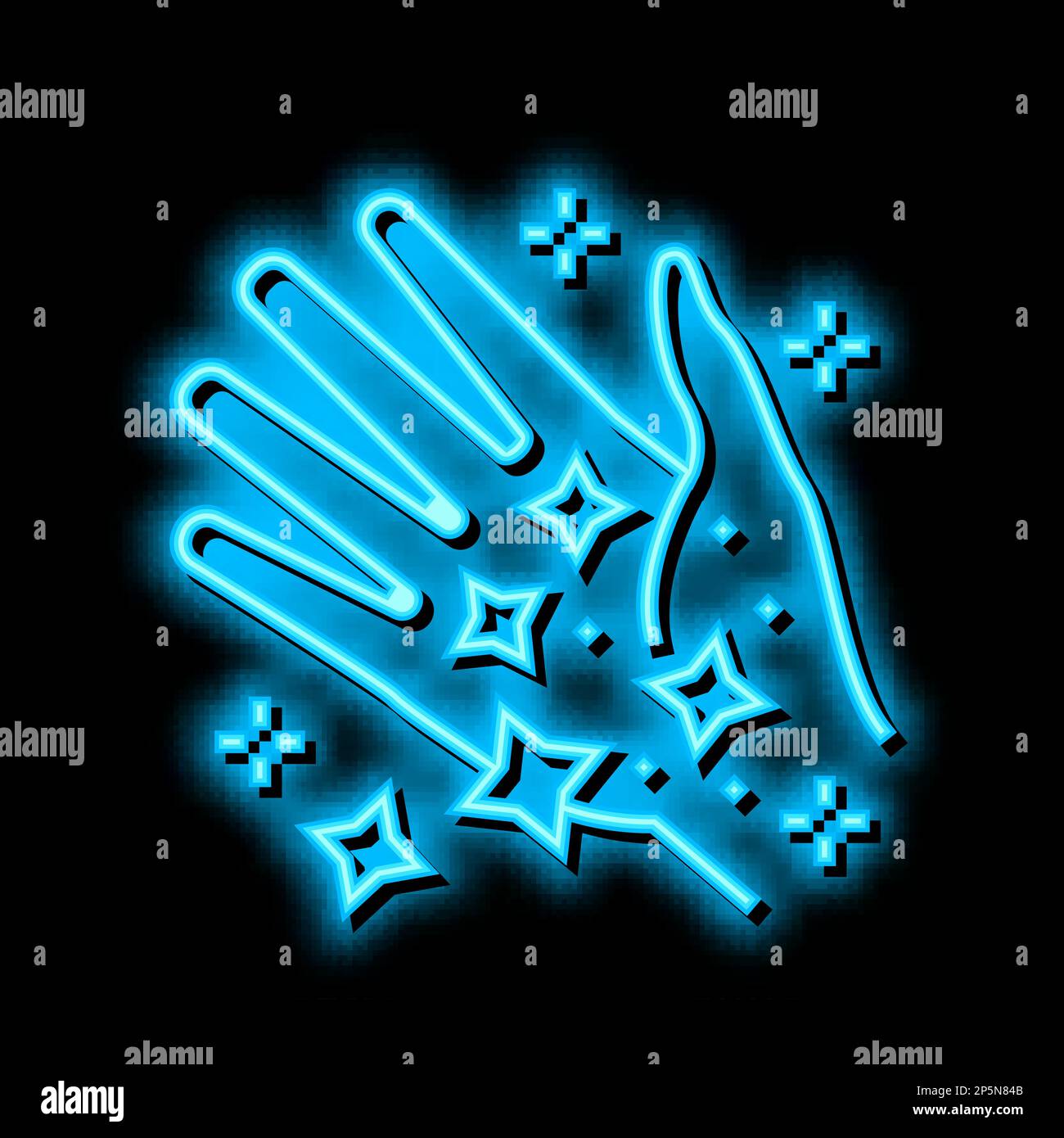 hand boho neon glow icon illustration Stock Vector Image & Art - Alamy