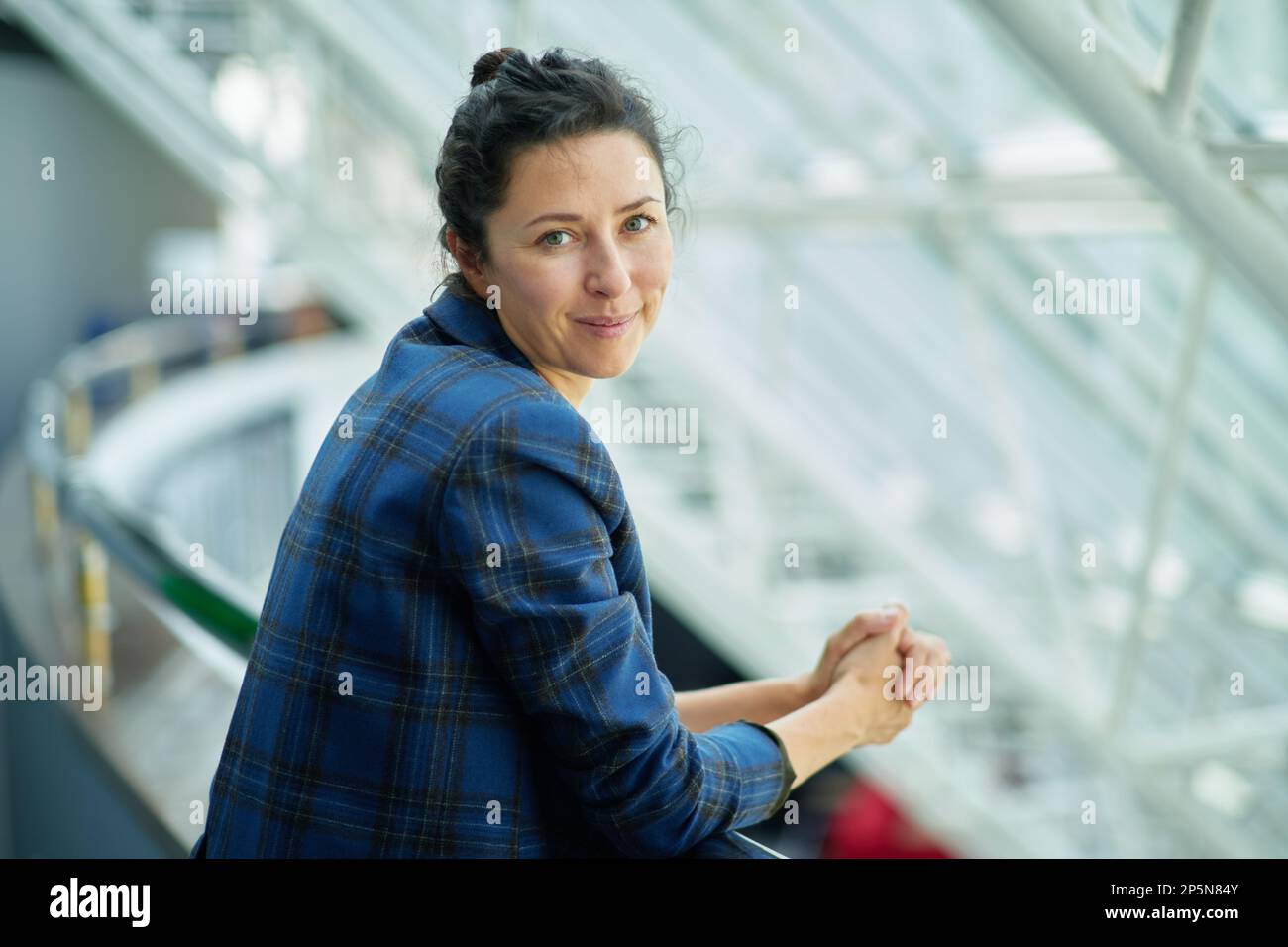 Businesswoman portrait. Caucasian female manager or ceo smiling and ...