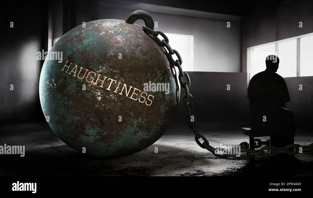 Haughtiness and intimate, silent and lonely suffering human soul ...