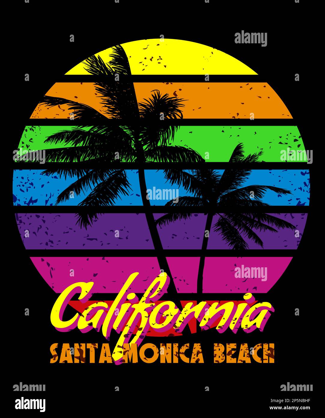 Los angeles santa monica surfer Stock Vector Images - Alamy
