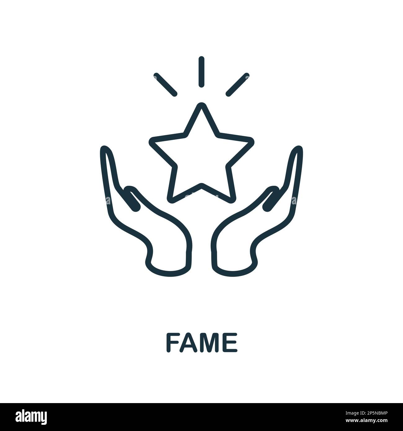 Fame line icon. Monochrome simple Fame outline icon for templates, web ...